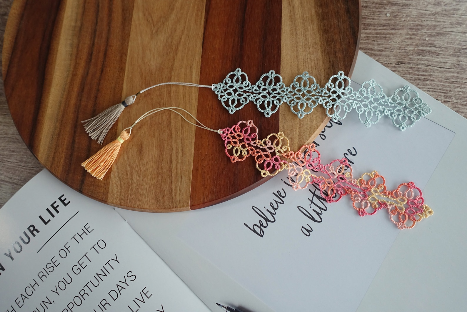 Hannah-l Bookmark Tatting Pattern | Etsy