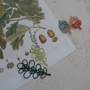 Acorn & Oak Leaf Tatting Pattern - Etsy