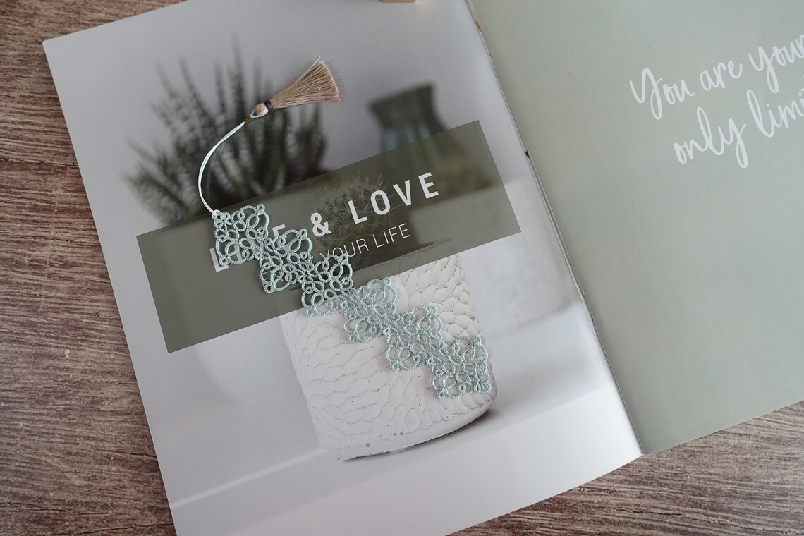 Hannah-l Bookmark Tatting Pattern | Etsy