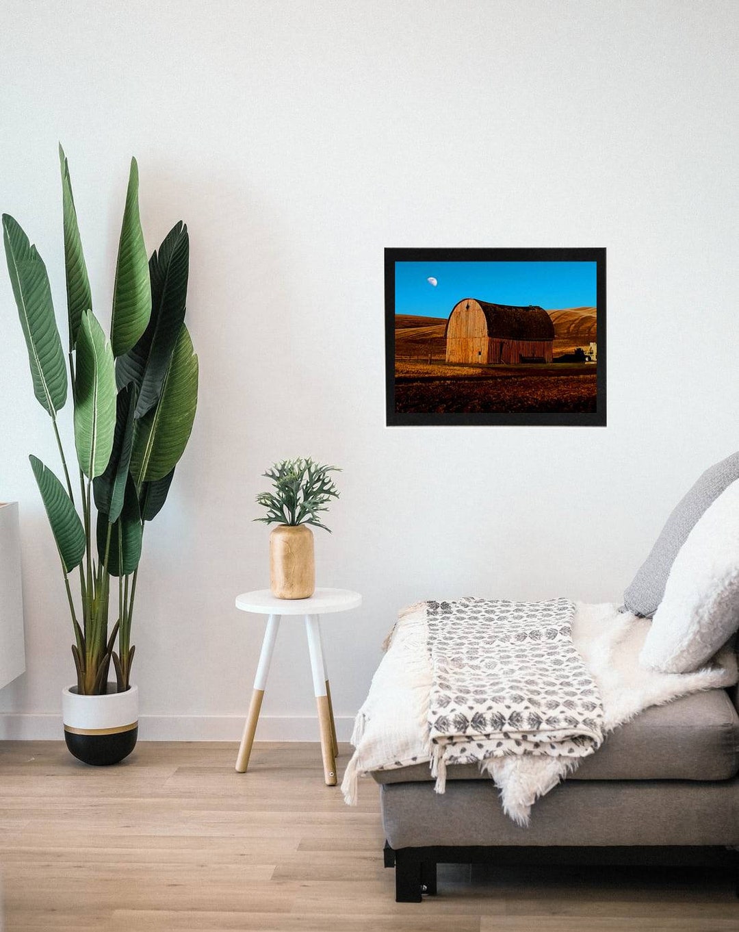 Washington Barn With a Quarter Moon Photo Print - Etsy