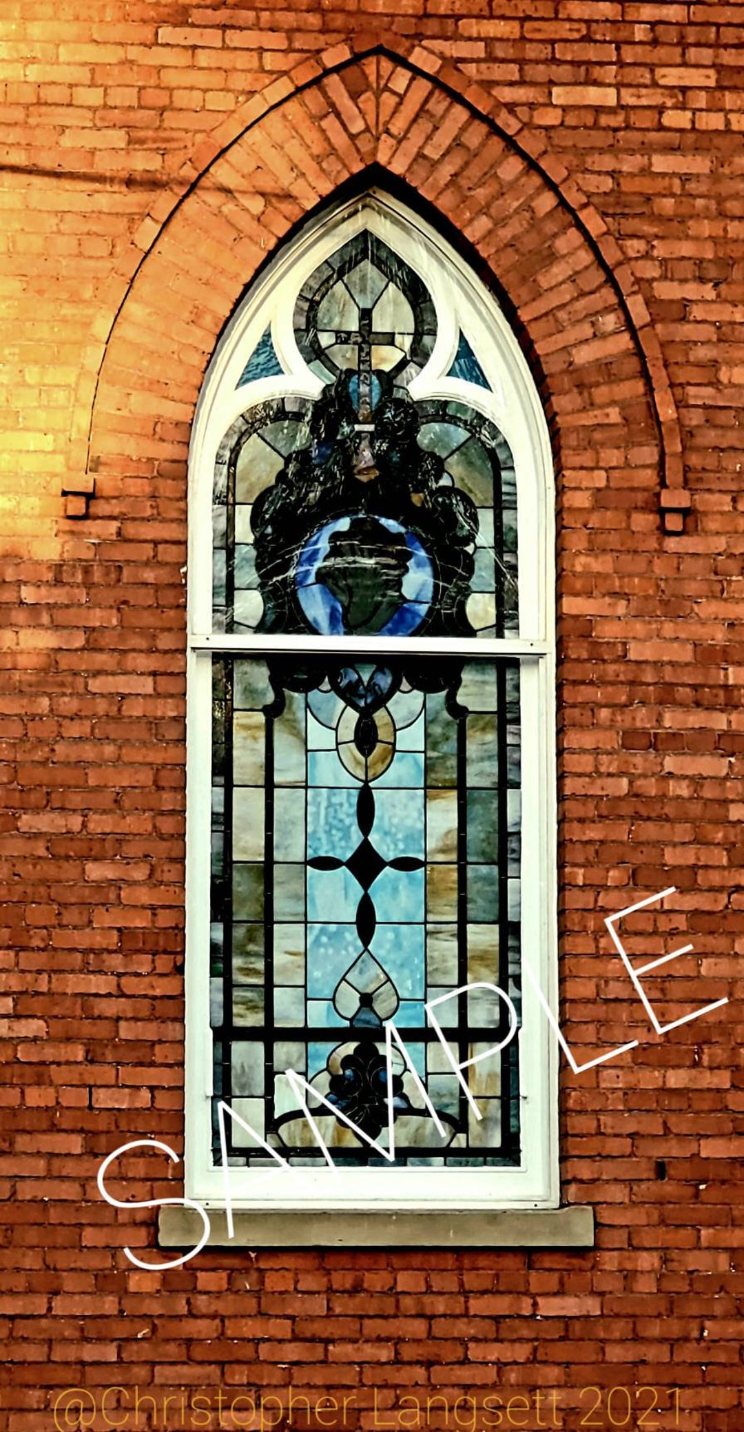 Church Stained Glass Window Sprague Washington Print - Etsy