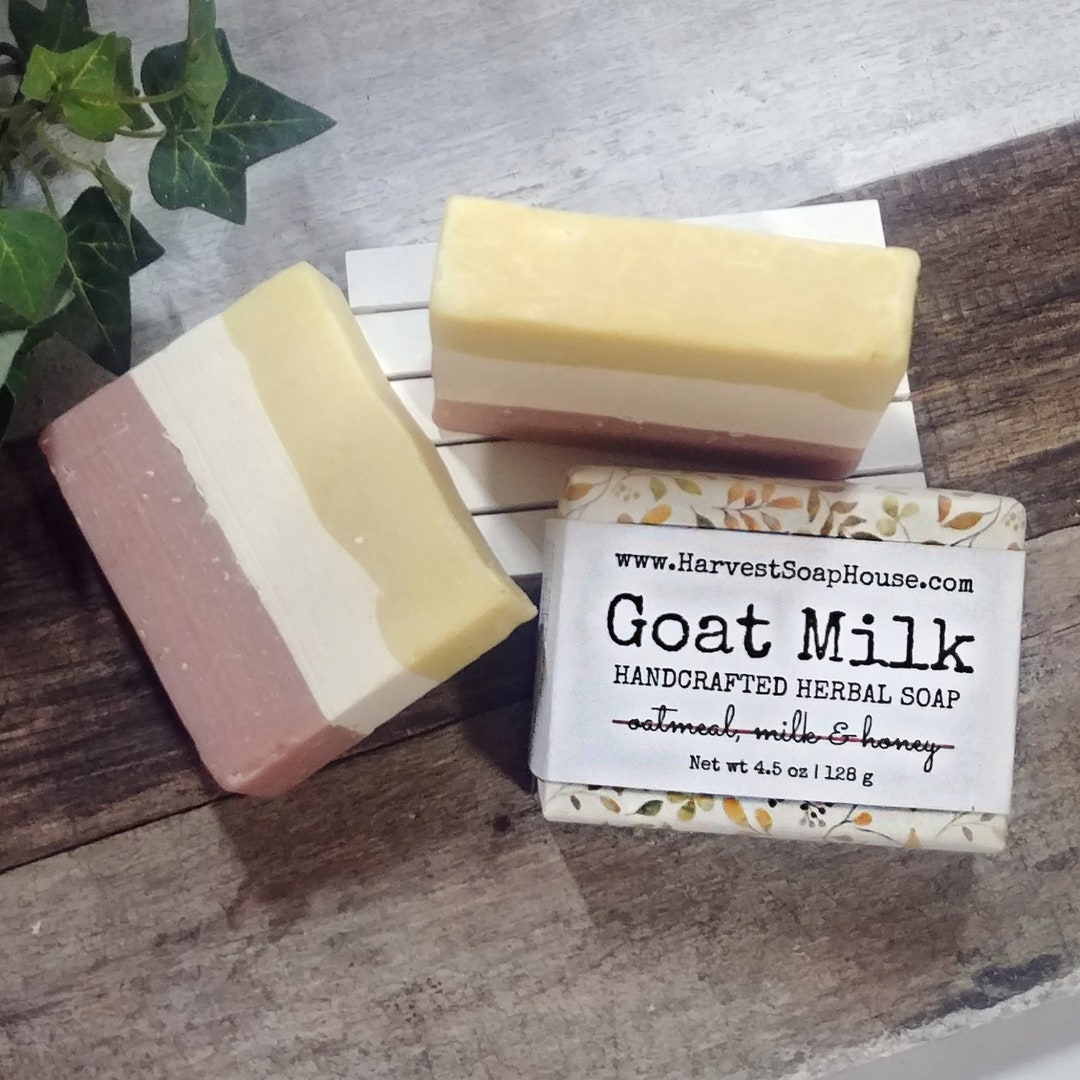Goat Milk Handmade Soap | Oatmeal Milk and Honey Bar Soap | Handmade ...