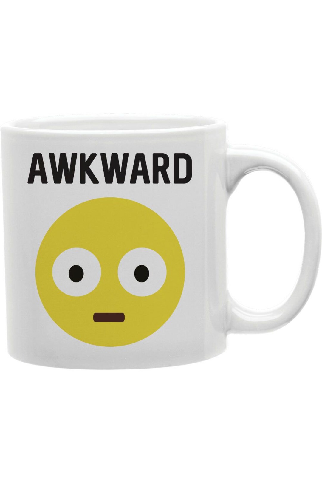 Coffee Mug Christmas Gift Hot White Ceramic 11oz Awkward Emoji Mug - Etsy