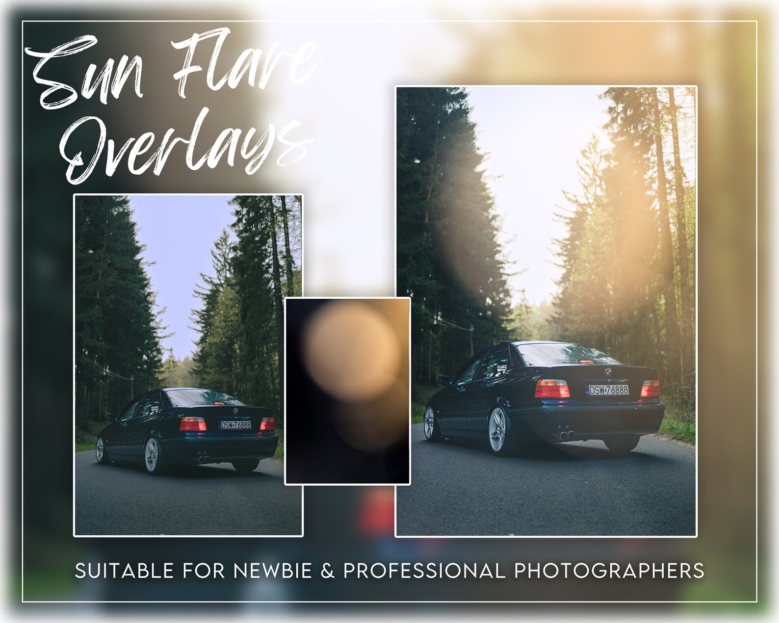 37 SUN FLARE Overlays Sunlight Overlays Photoshop Overlays - Etsy