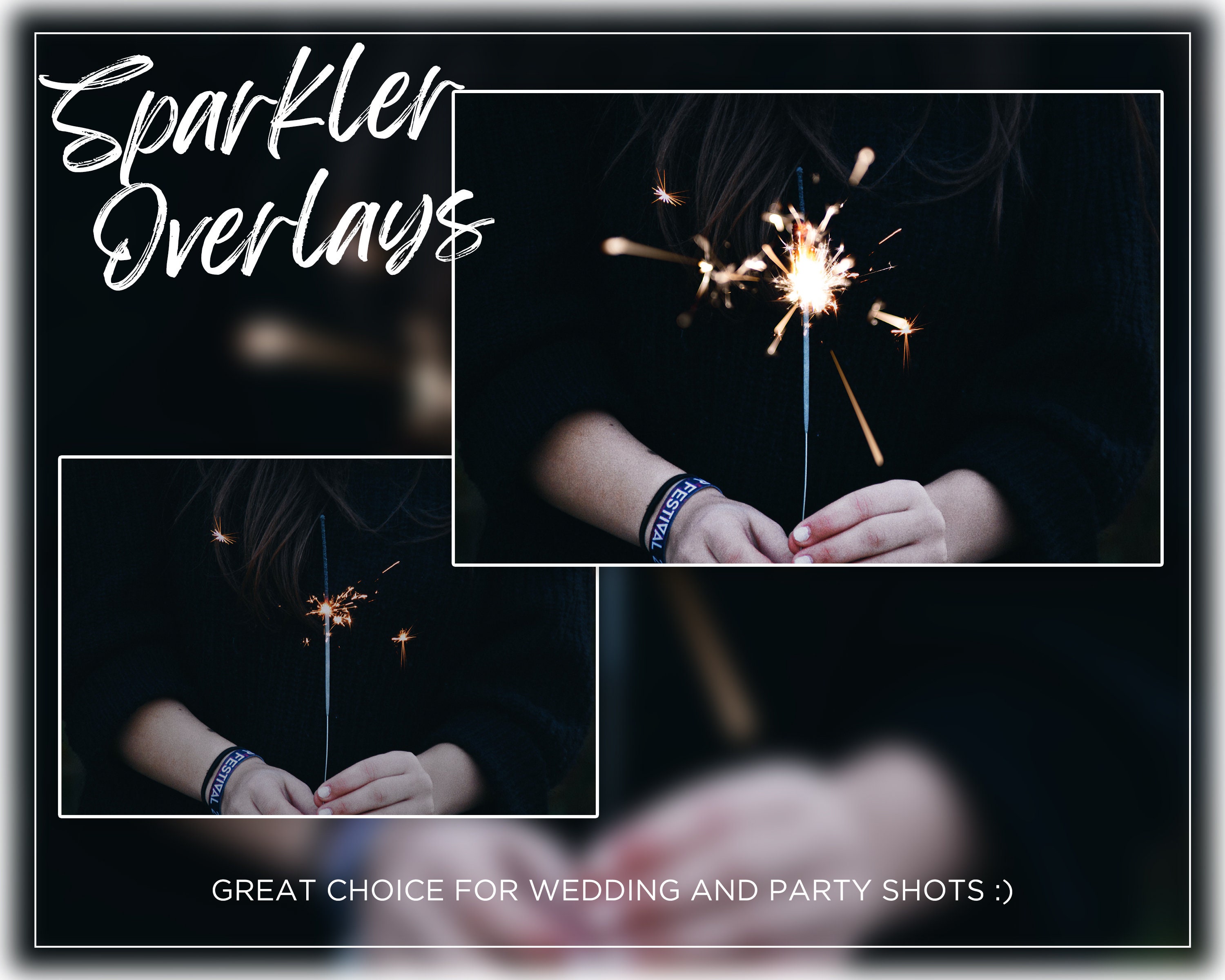 200 Sparkler Overlays New Years Eve Spark Light Overlay - Etsy Australia