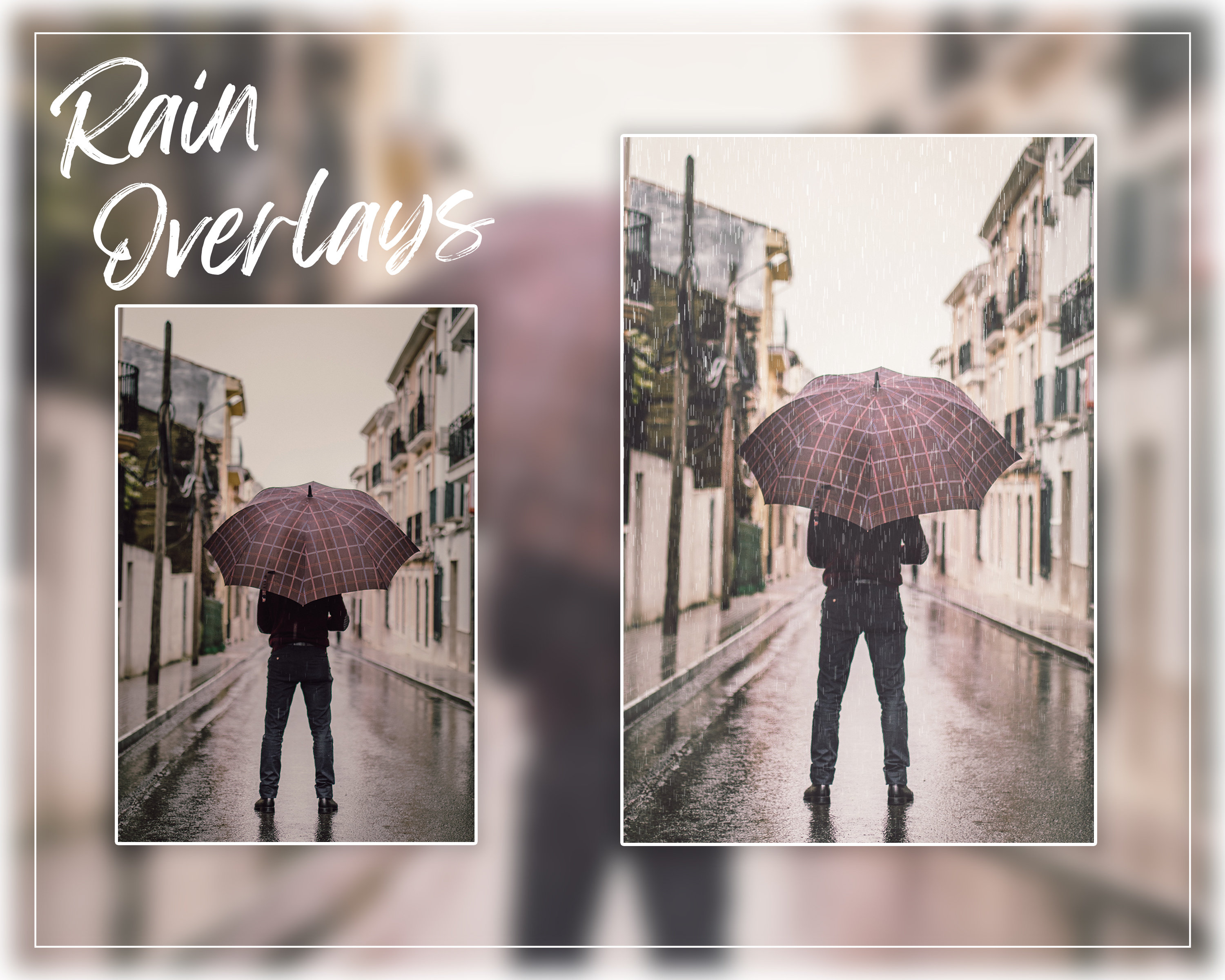 50 Rain Overlays Realistic Rain Rainfall Rain Photo - Etsy