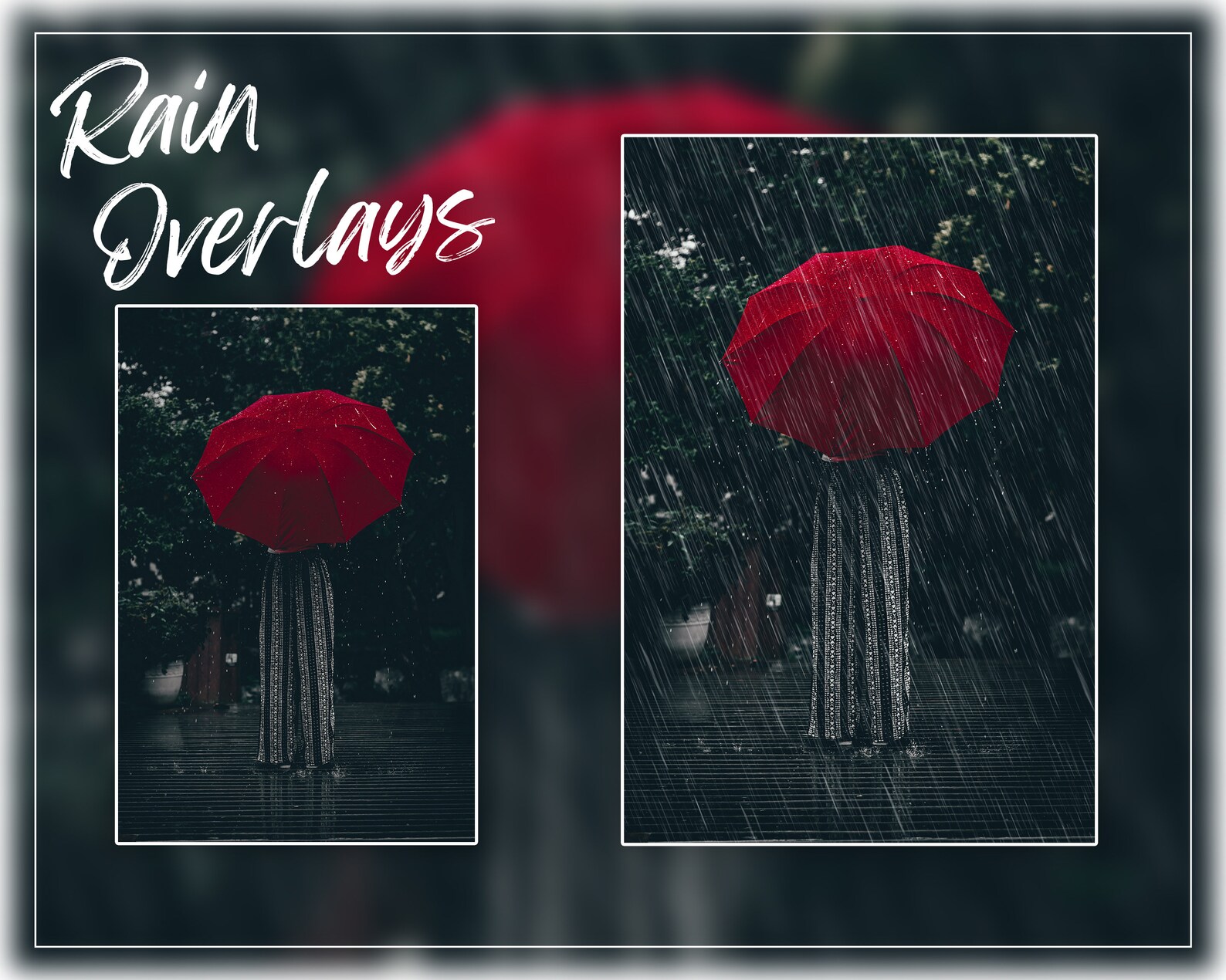 50 Rain Overlays Realistic Rain Rainfall Rain Photo - Etsy