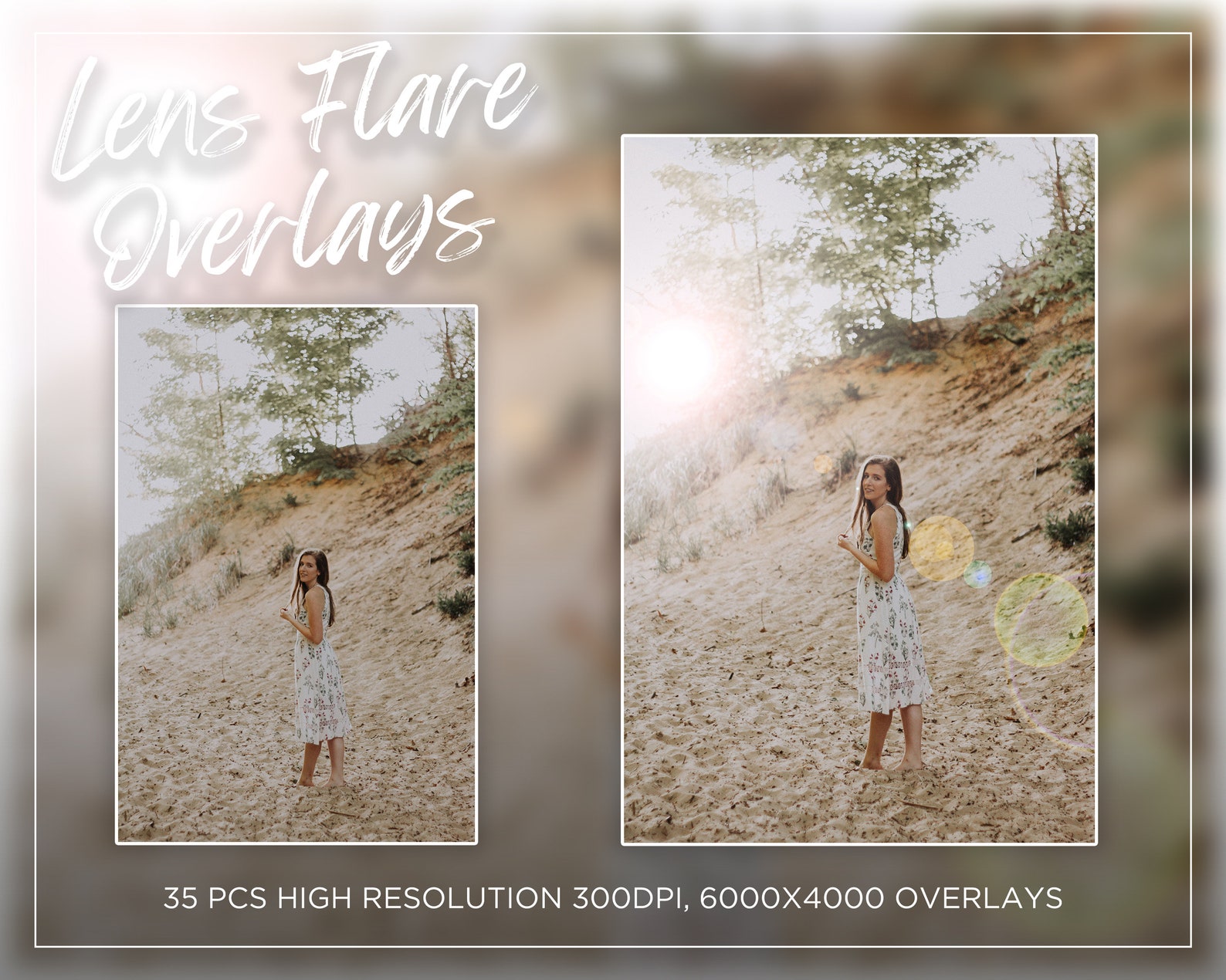 35 Lens Flare Overlays Sunlight Overlays Photoshop Overlays - Etsy