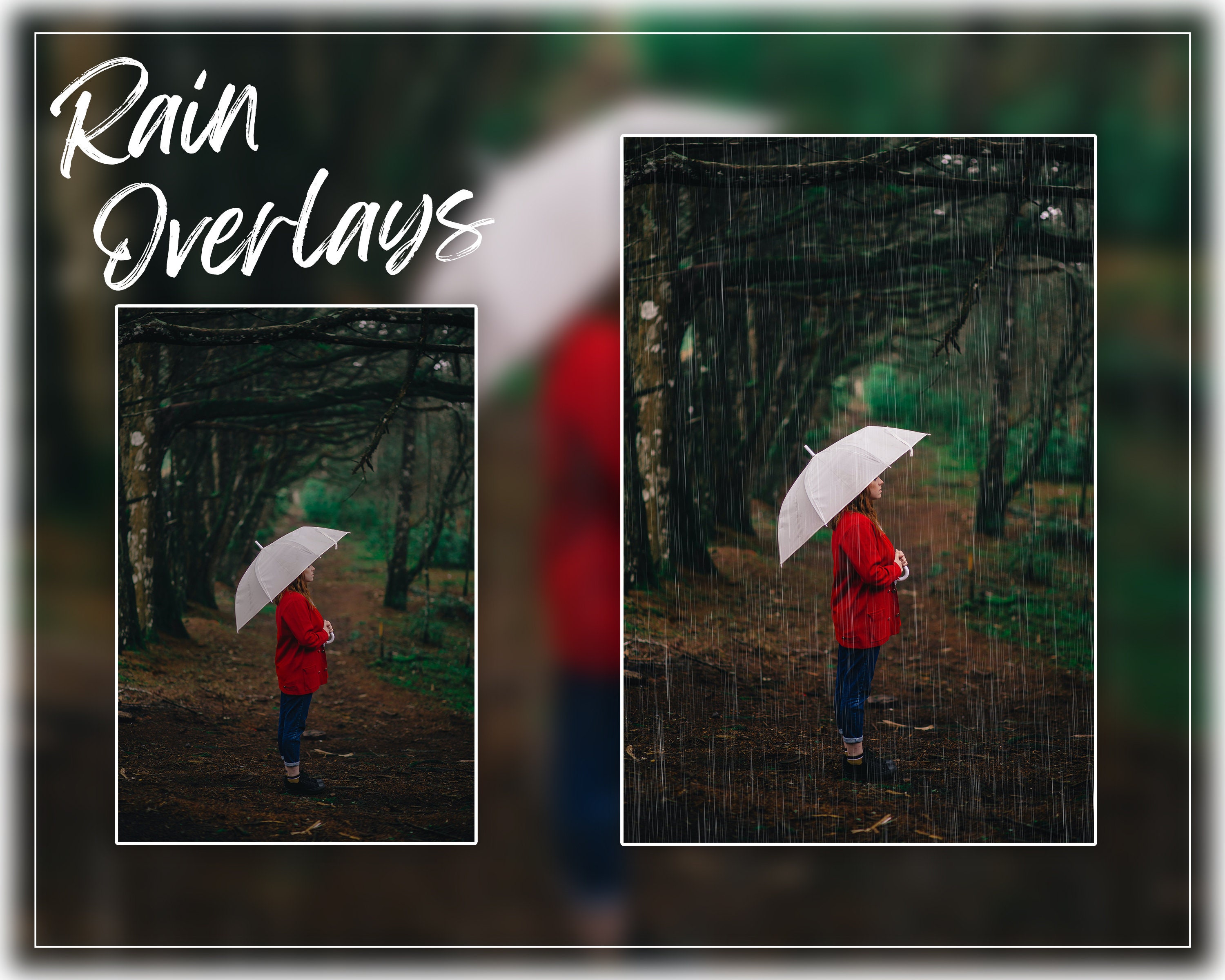 50 Rain Overlays Realistic Rain Rainfall Rain Photo - Etsy