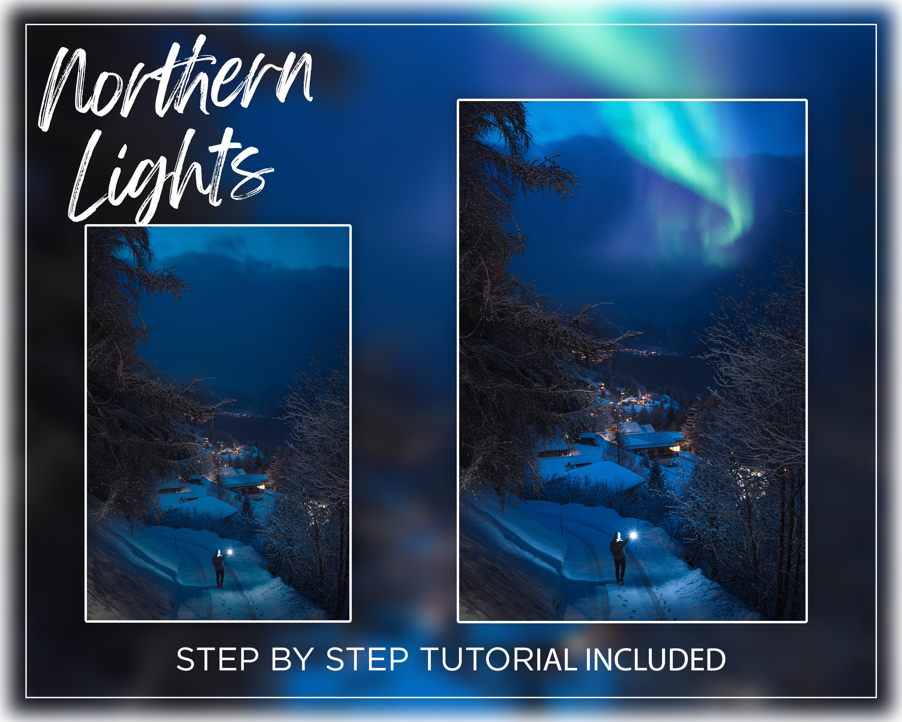 30 Northern Lights Photoshop Overlays. Aurora Borealis North - Etsy