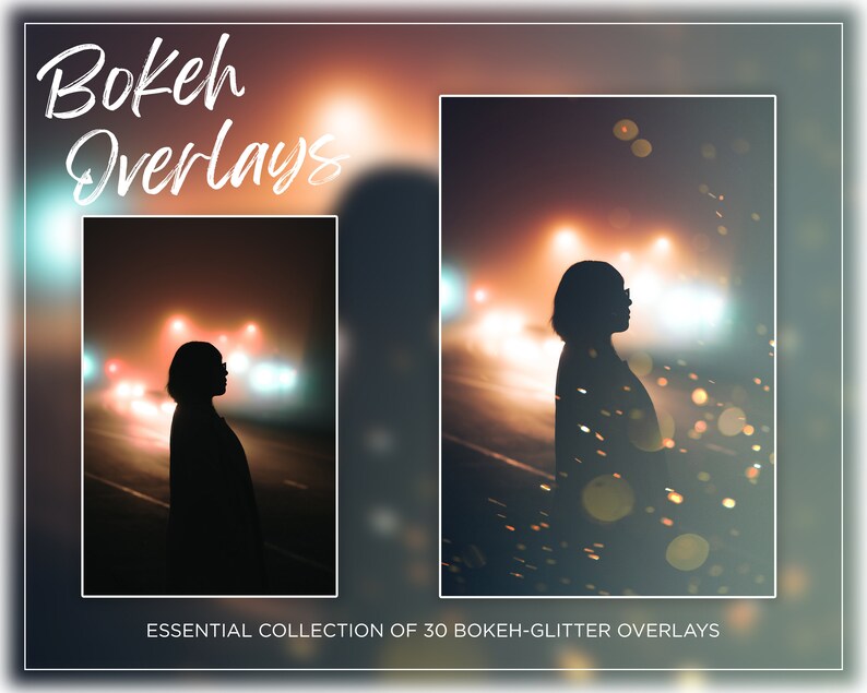 Photoshop Light Bokeh Overlays Blurred Light Overlays Golden - Etsy