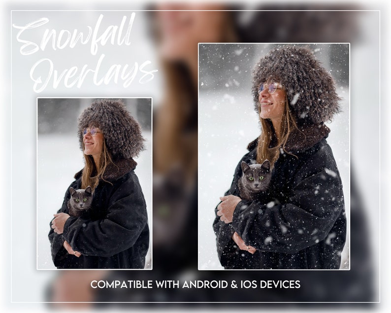 70 Falling Snow Photoshop Overlays Winter Overlays Christmas | Etsy