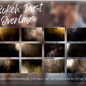 20 Floating Dust Overlay, Glitter Dust, Bokeh Dust, Falling Dust, Bokeh ...
