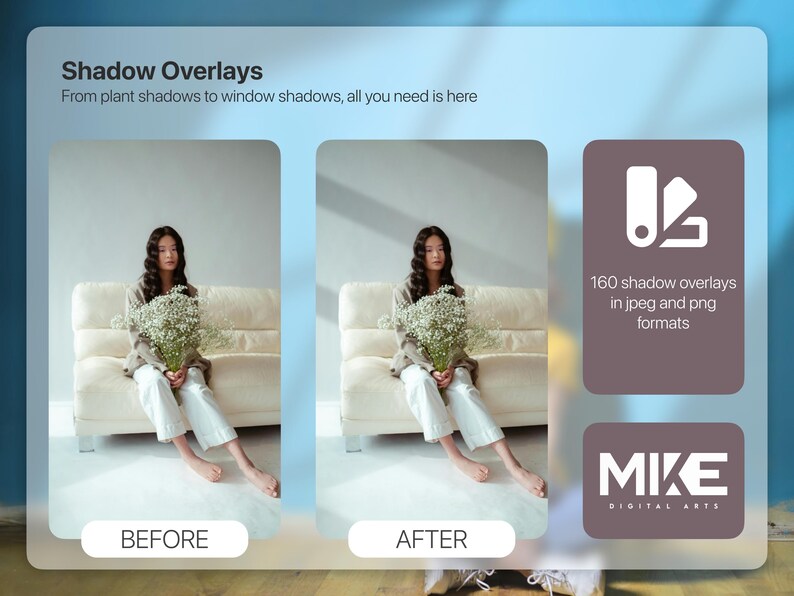 160 Sunlight Shadow Overlays, Photo Manipulation PNG (digital Download ...