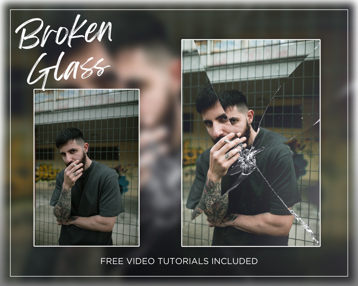 SHATTERED GLASS Mirror OVERLAY Mockup Mirror Photoshop | Etsy