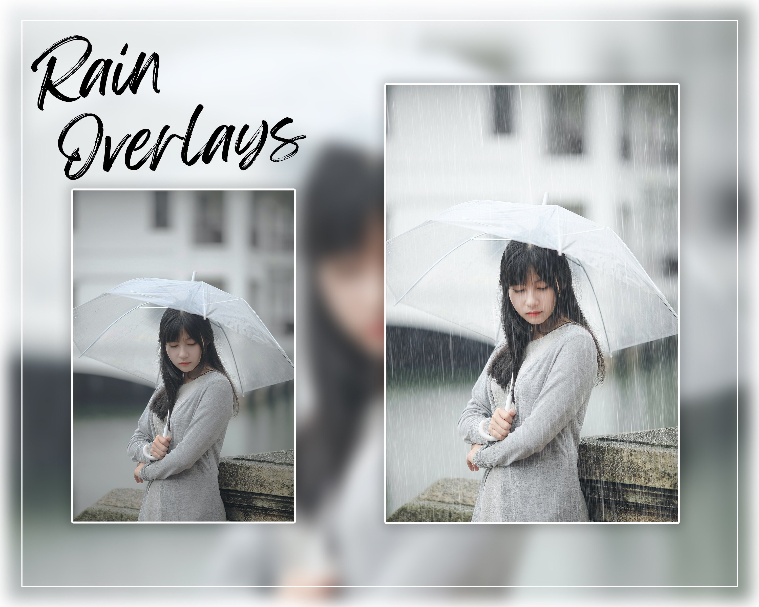 50 Rain Overlays Realistic Rain Rainfall Rain Photo - Etsy
