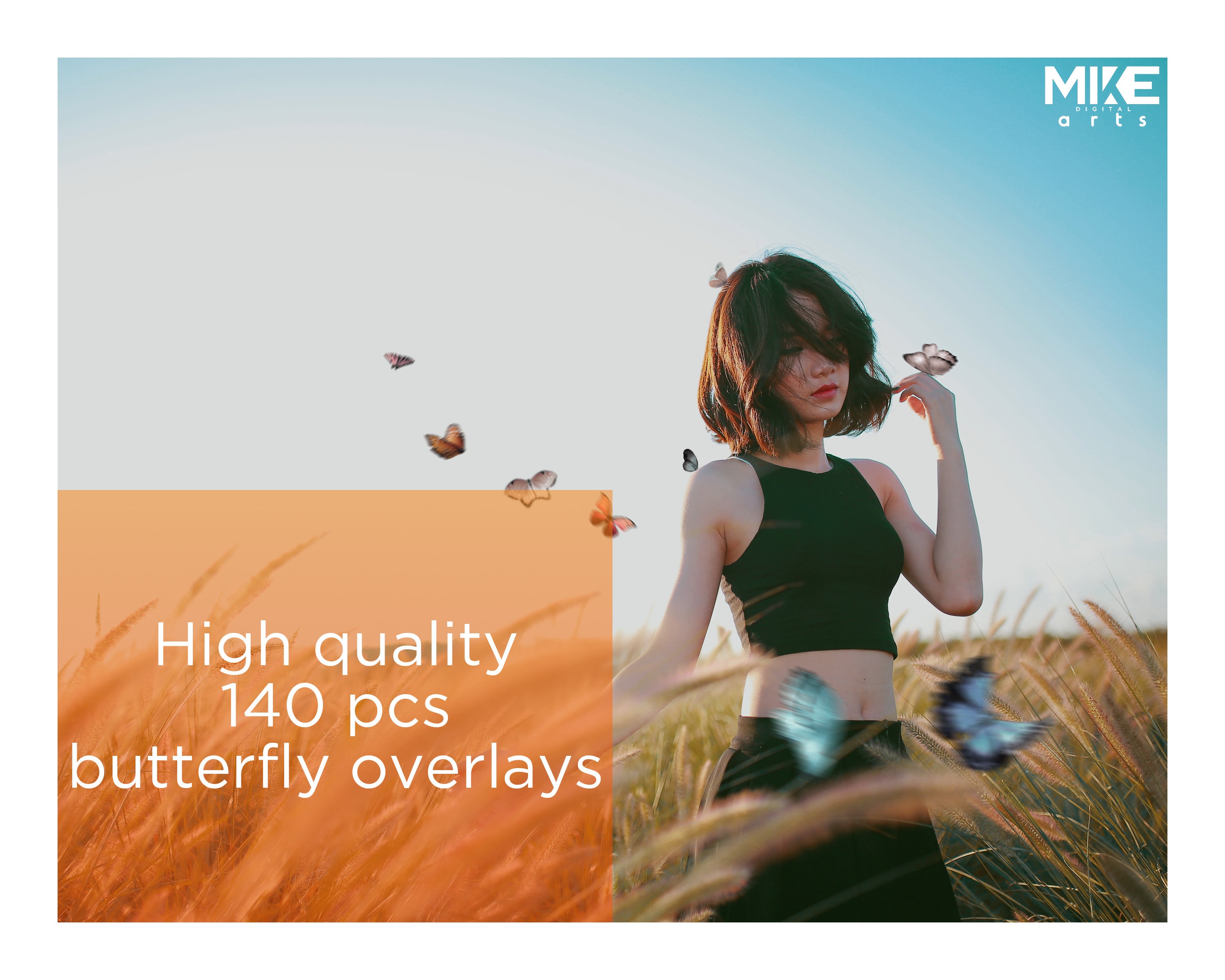 140 BUTTERFLY OVERLAYS PNG Photoshop Overlay Butterfly - Etsy