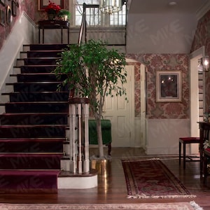 Home Alone Staircase Photography Backdrop, Christmas Digital Backdrop ...