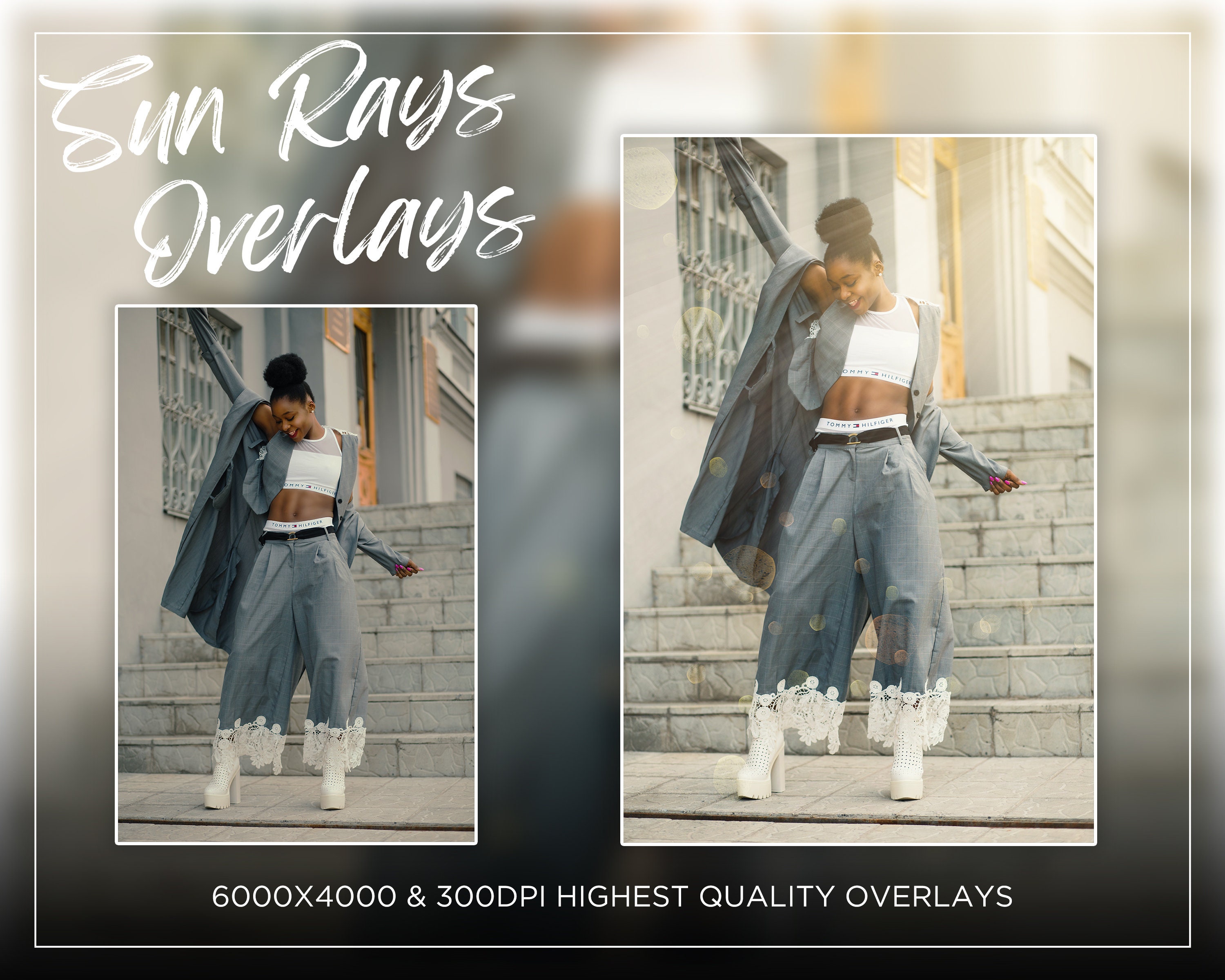 25 SUN RAYS Photoshop Overlay Photoshop Overlays Sunlight | Etsy