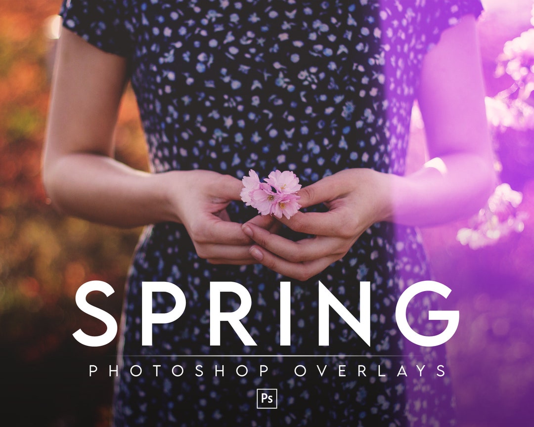 SPRING OVERLAYS BUNDLE Painted Flower Photo Overlays Rain Overlays ...