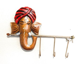 Handmade Krishna Key Holder Indian Ethnic Hand Painted Metal | Etsy