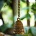 Hanging Brass Designer Bell With Chain - Temple Hanging Bell, Figurine ...