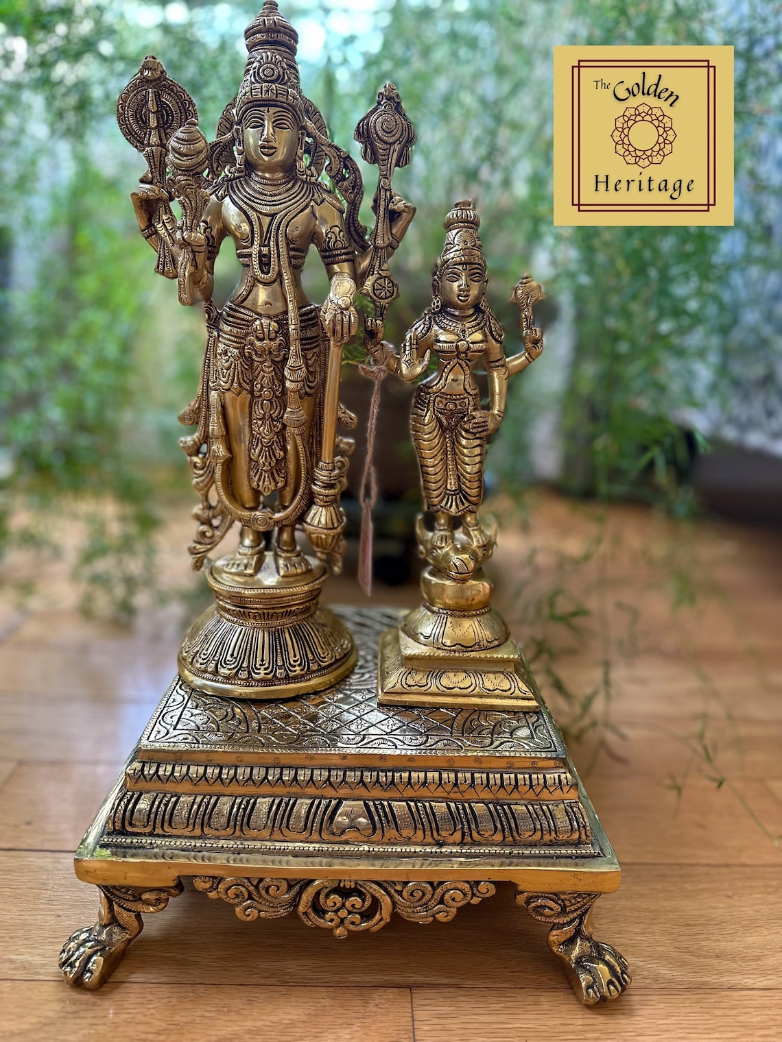 Brass Vishnu Durga Sculpture Religious Goddess Hindu God of - Etsy