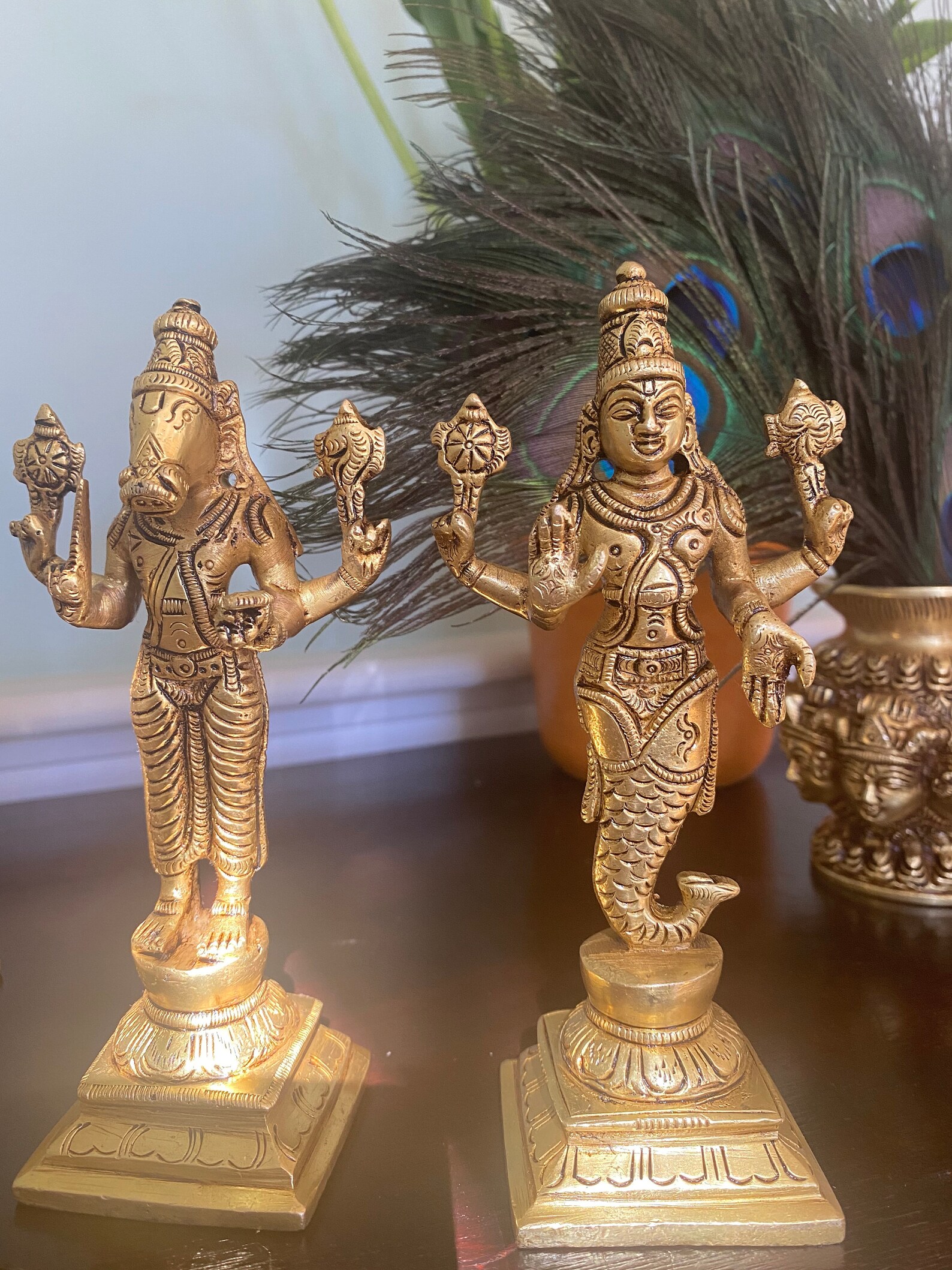 Brass Dasavatharam idols Brass Dashavtar Statue Dashavtara | Etsy