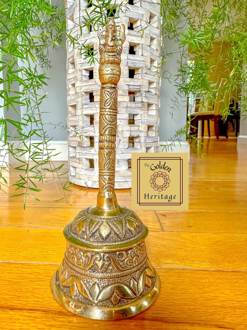 Solid Brass Temple Bell for Pooja Indian Décor Decorative - Etsy