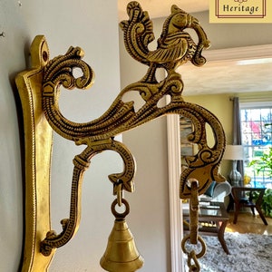 Peacock Brass Wall Bracket for Hanging Lamp or Bell, Hanger, Bracket - Etsy