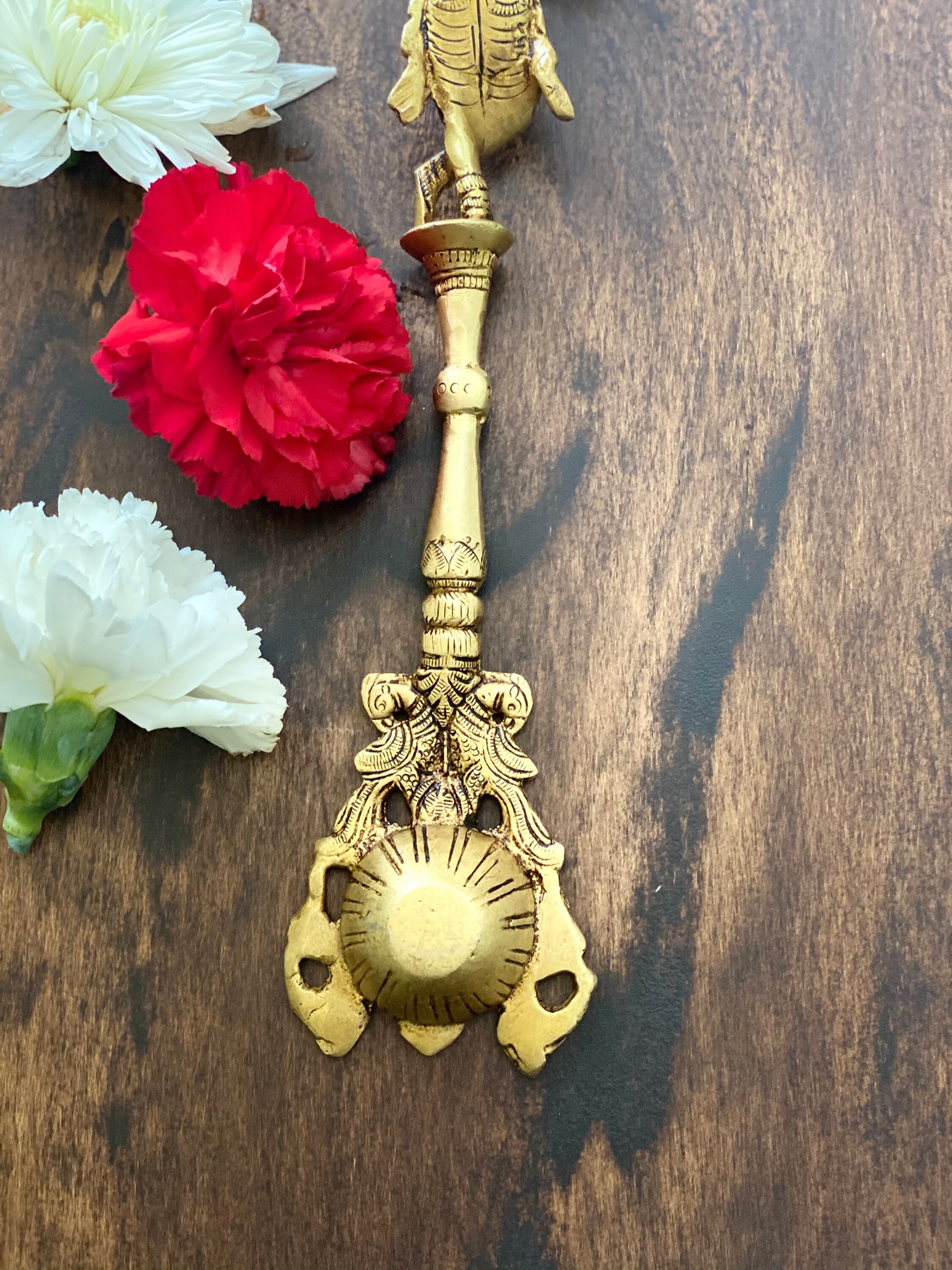 Krishna Prayer Spoonpanchapali Hawan Spoon Brass Pooja - Etsy UK
