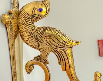 Peacock Brass Wall Bracket for Hanging Lamp or Bell,hanger,bracket,wall ...
