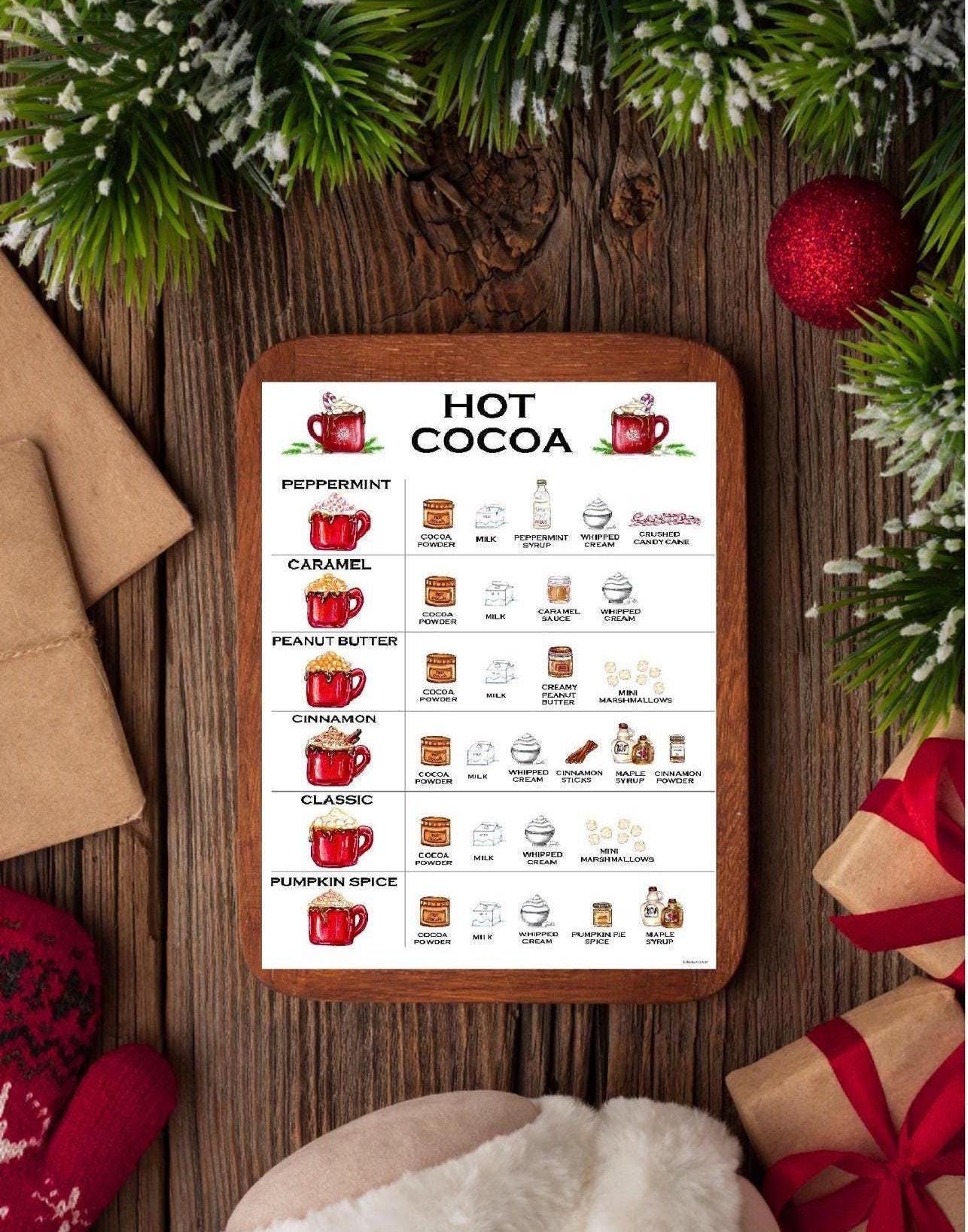 HOT COCOA, Hot CHOCOLATE, Menu, Bar, Station, Digital Download ...