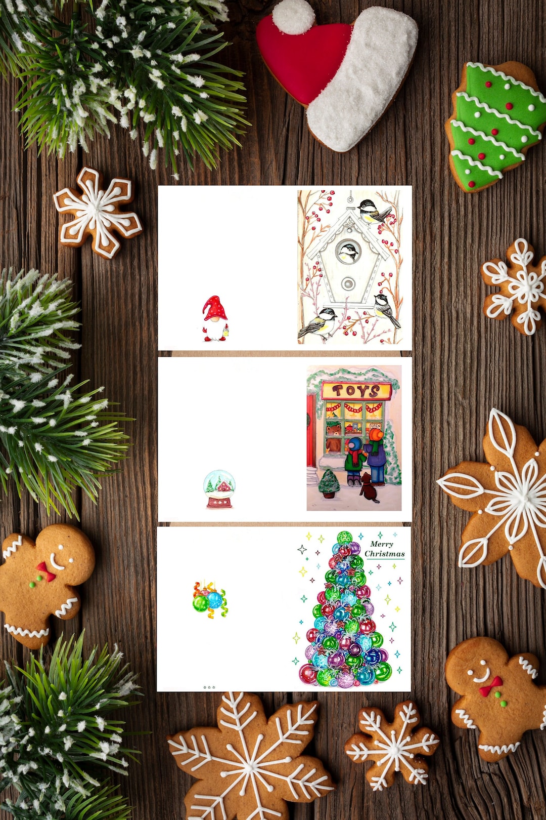Printable Christmas Cards, Printable Christmas Greeting Cards, Digital ...