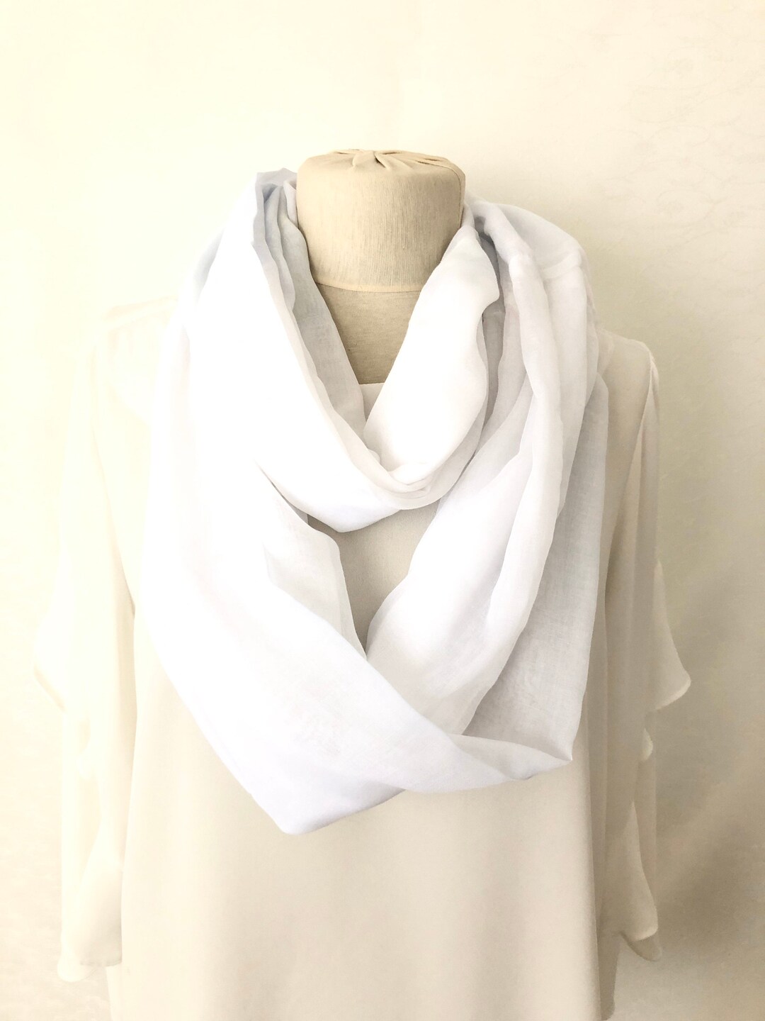 INFINITY Snow White Scarf - Etsy