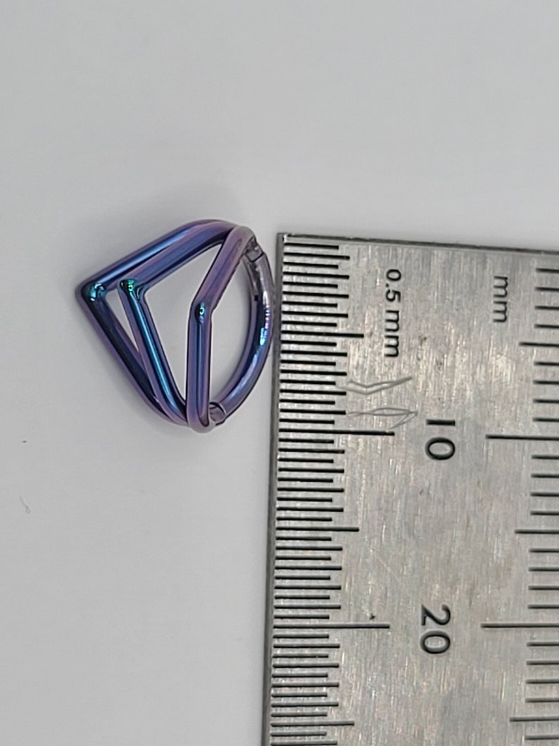 16g Titanium Septum Ring Triple Open Stack Hoop Pointy V Hinge - Etsy