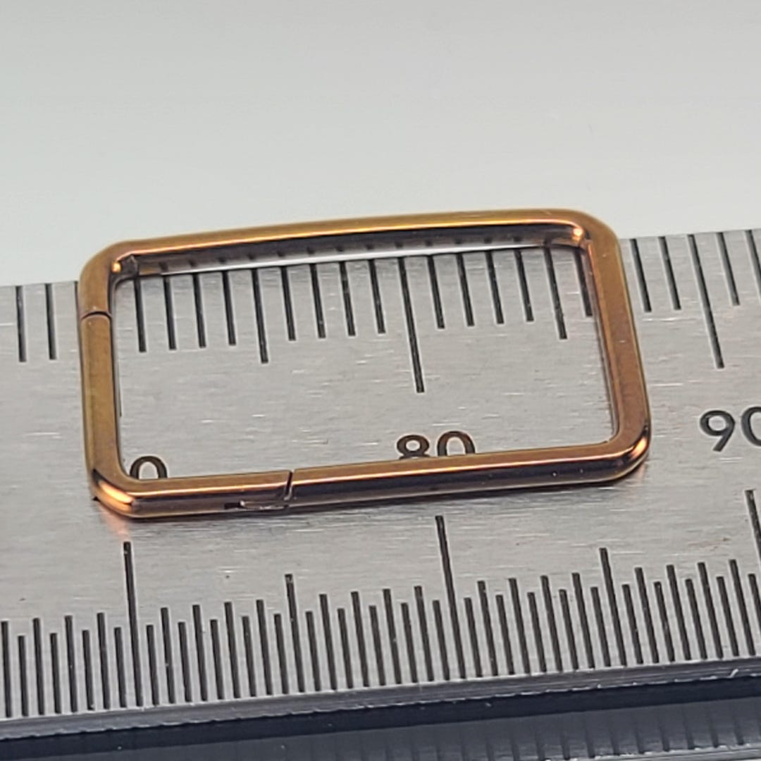 16g Titanium Rectangle Clicker Hinge Hoop Minimalist Body Jewelry ...