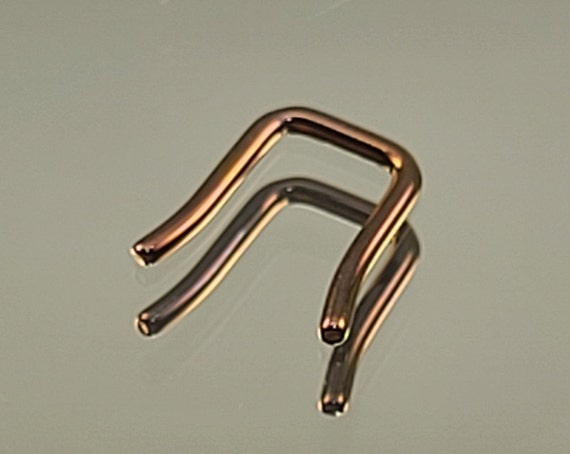 14g 1.6mm Bronze Septum Staple Titanium 7mm Anodized Finish - Etsy