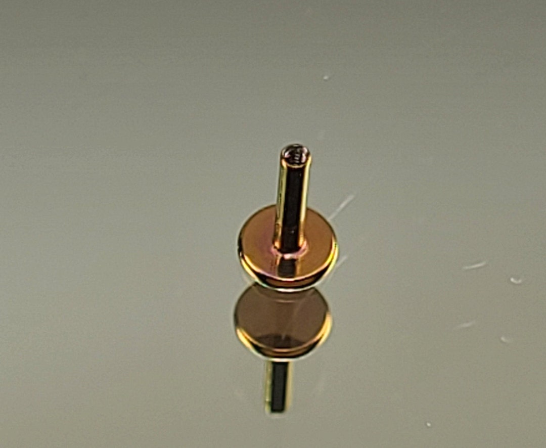 16g (1.2mm) Titanium Labret Post Flatback Internal Thread *choose ...