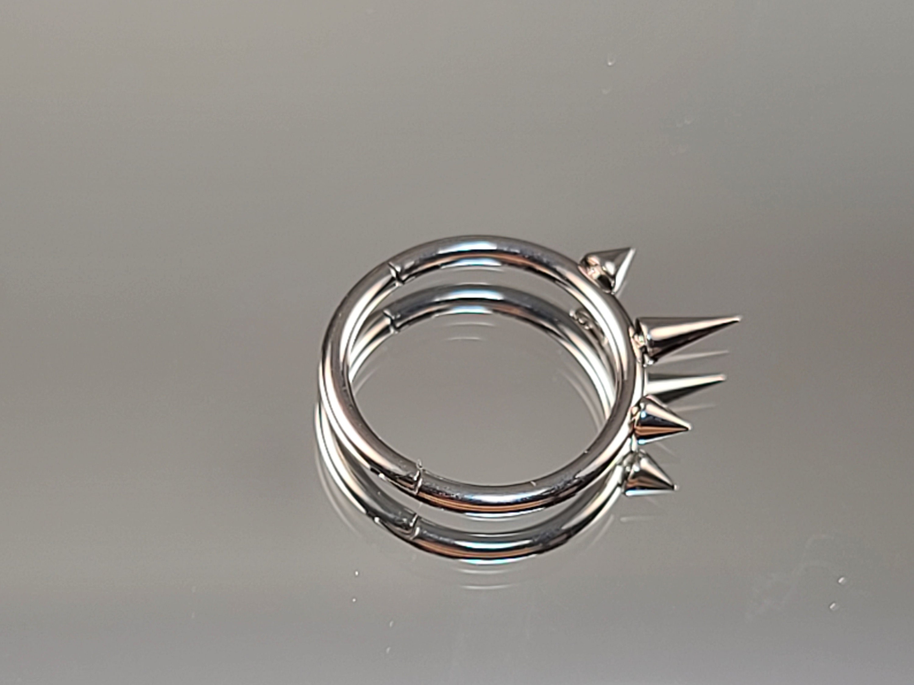 16g 1.2mm Titanium Hinge Clasp Unicorn Triple Spike Hinge - Etsy