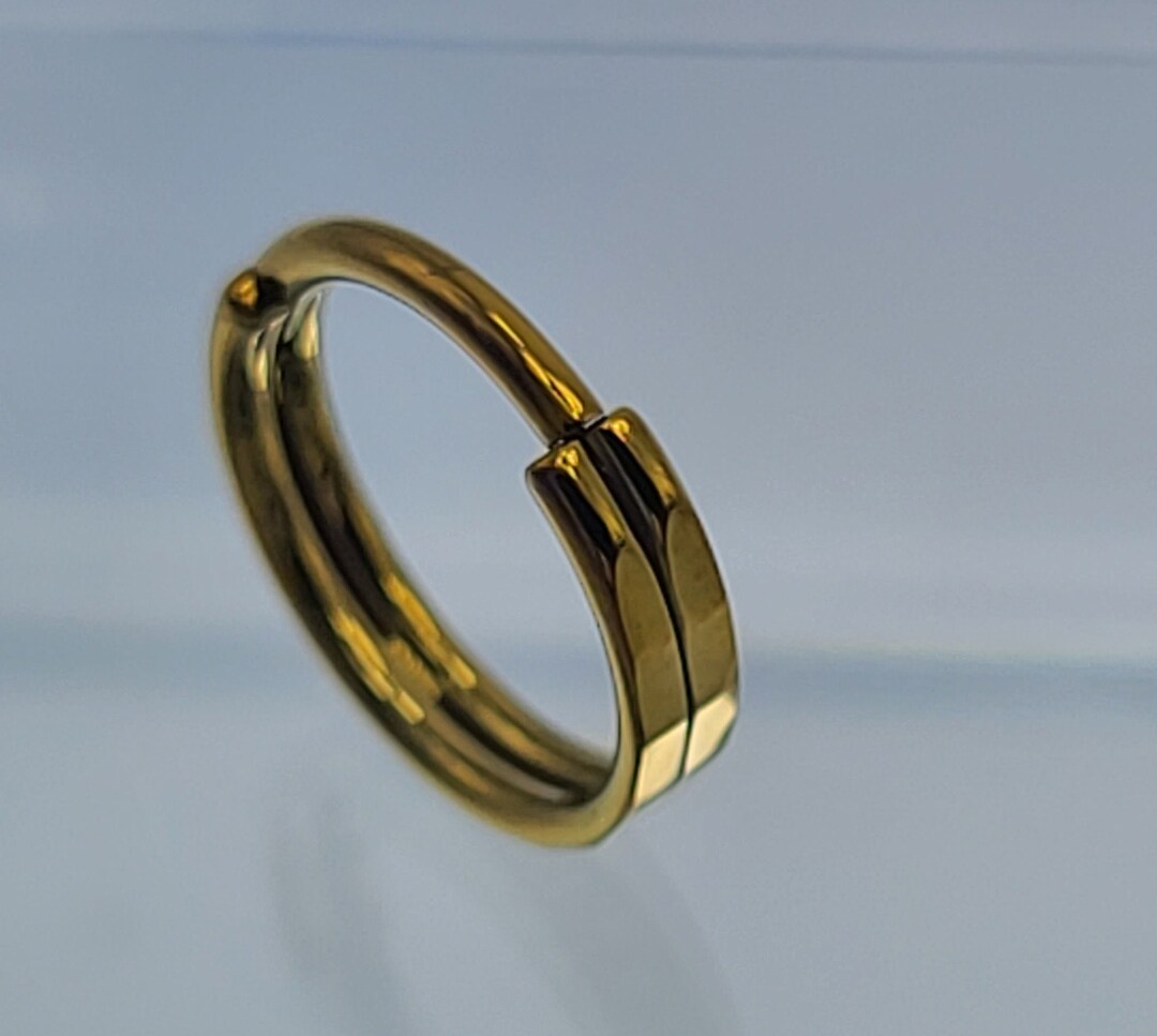 16g (1.2mm) Titanium Double Stack Bevel Edge Hinge Hoop *choose ...