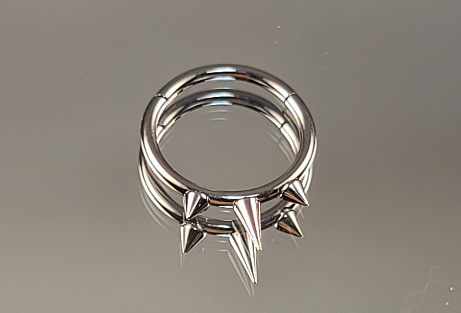 16g 1.2mm Titanium Hinge Clasp Unicorn Triple Spike Hinge - Etsy