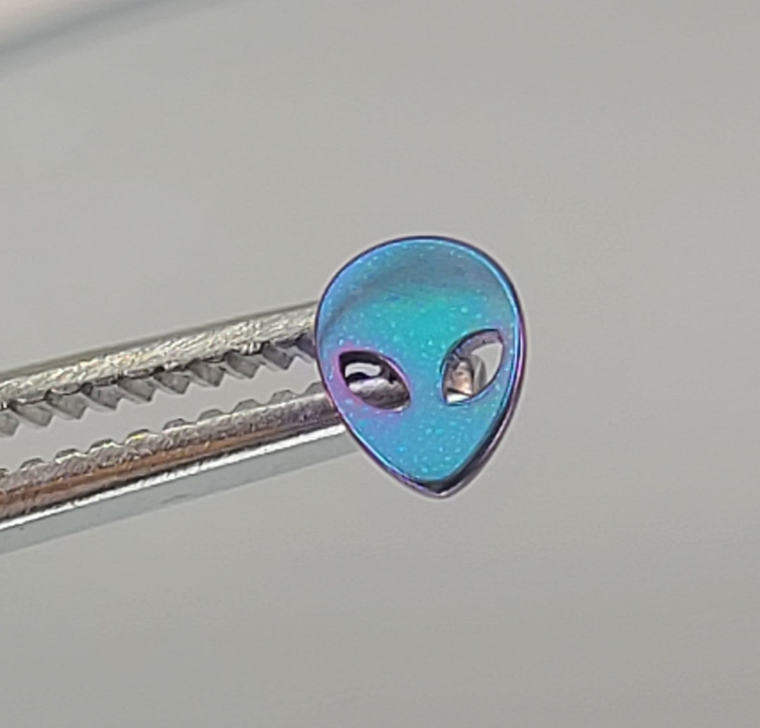 18g Titanium Threadless Alien Stud Nose Stud Tragus Stud *choose Length ...