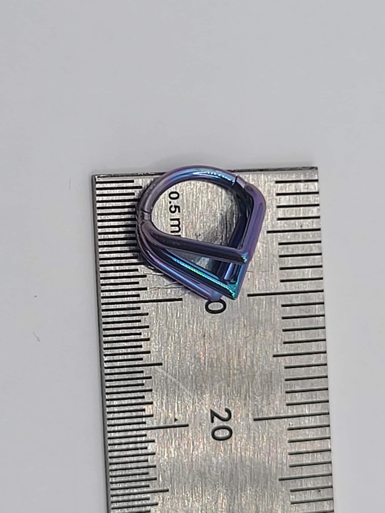 16g Titanium Septum Ring Triple Open Stack Hoop Pointy V Hinge Hoop ...