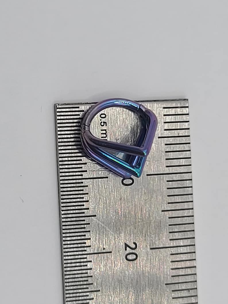 16g Titanium Septum Ring Triple Open Stack Hoop Pointy V Hinge - Etsy