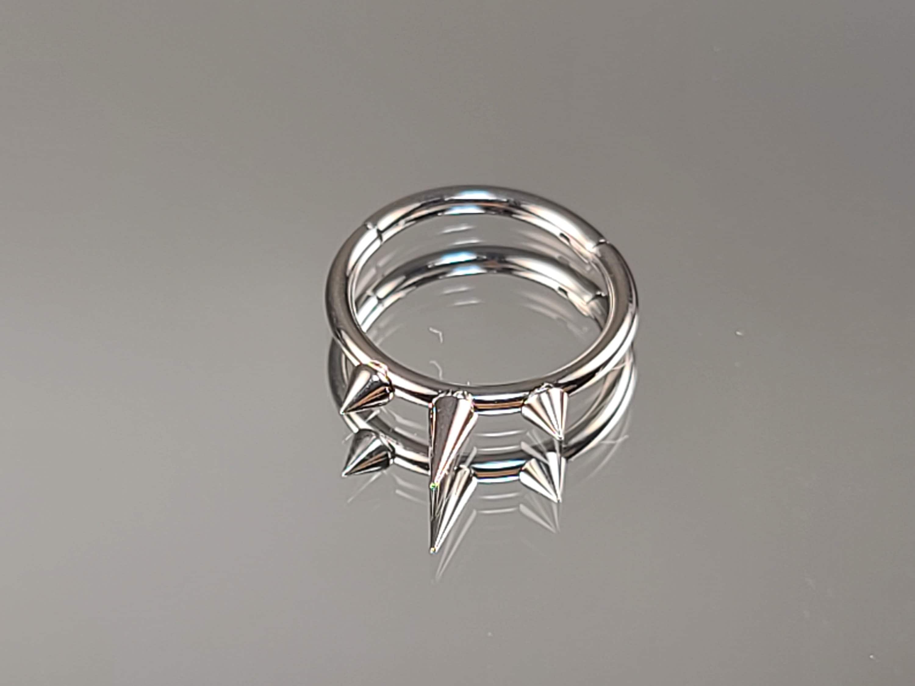 16g 1.2mm Titanium Hinge Clasp Unicorn Triple Spike Hinge - Etsy