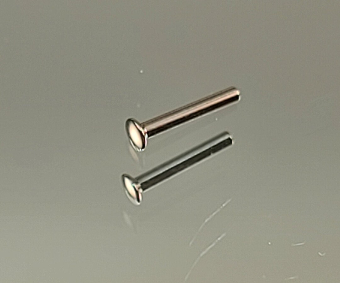 18g (1mm) Titanium Labret Post Flatback Threadless *choose Length-- 5/ ...