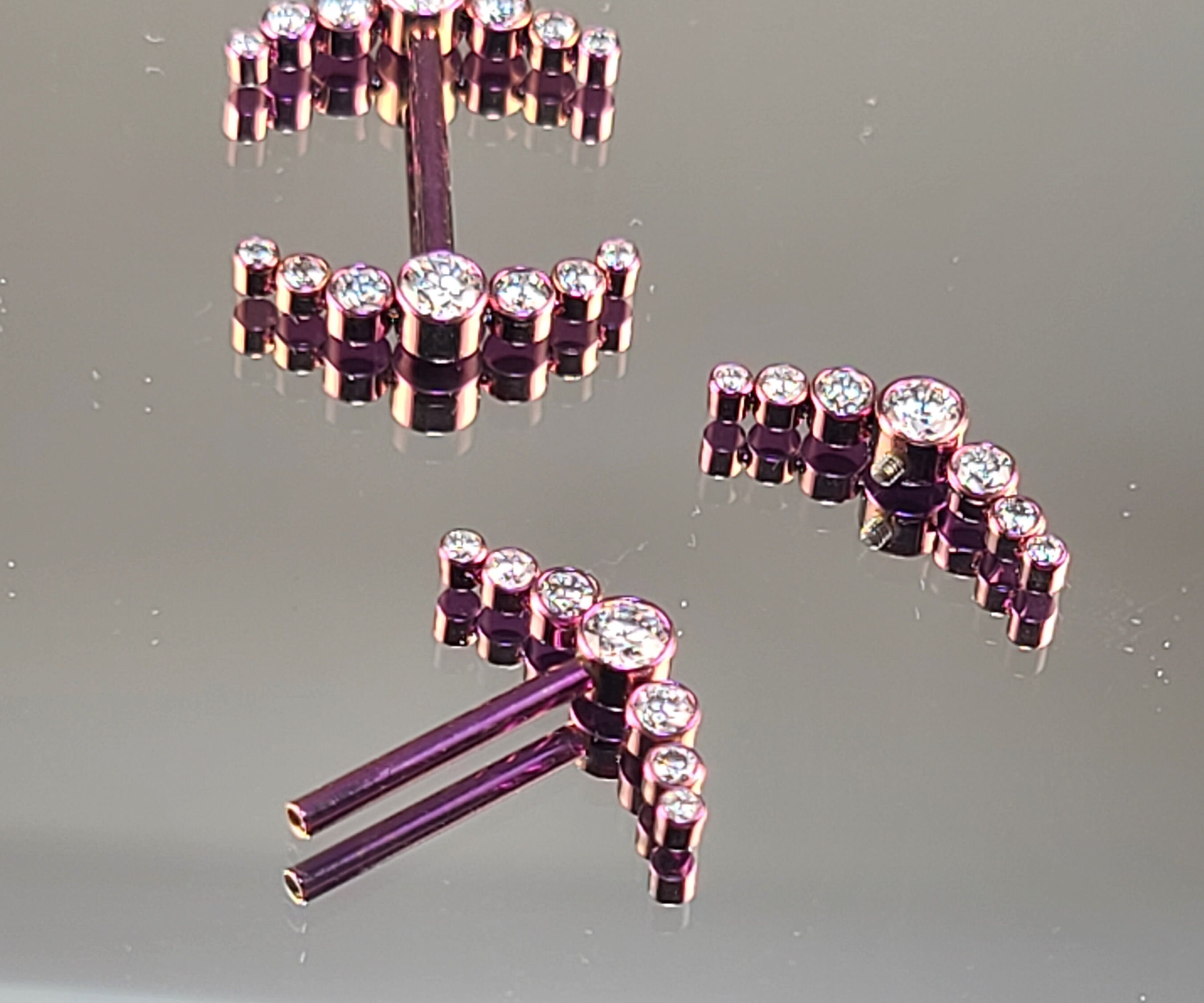 14g 1.6mm 14-gem Titanium Internal Thread Barbell 5/8 | Etsy