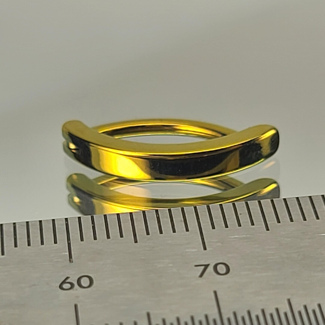 14g Titanium Simple Minimalist Clasp Navel Ring Clicker *choose ...