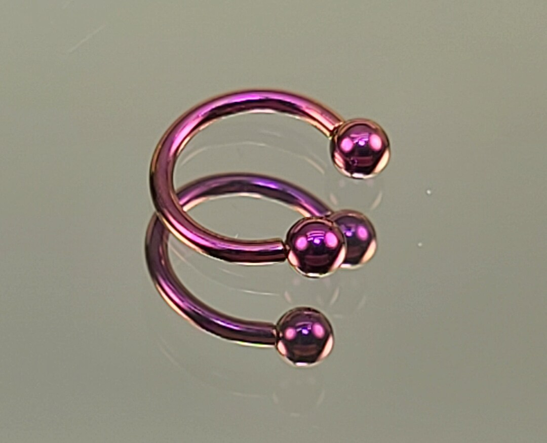 16g (1.2mm) Titanium Fuchsia Pink Purple Anodized Finish Icircular ...